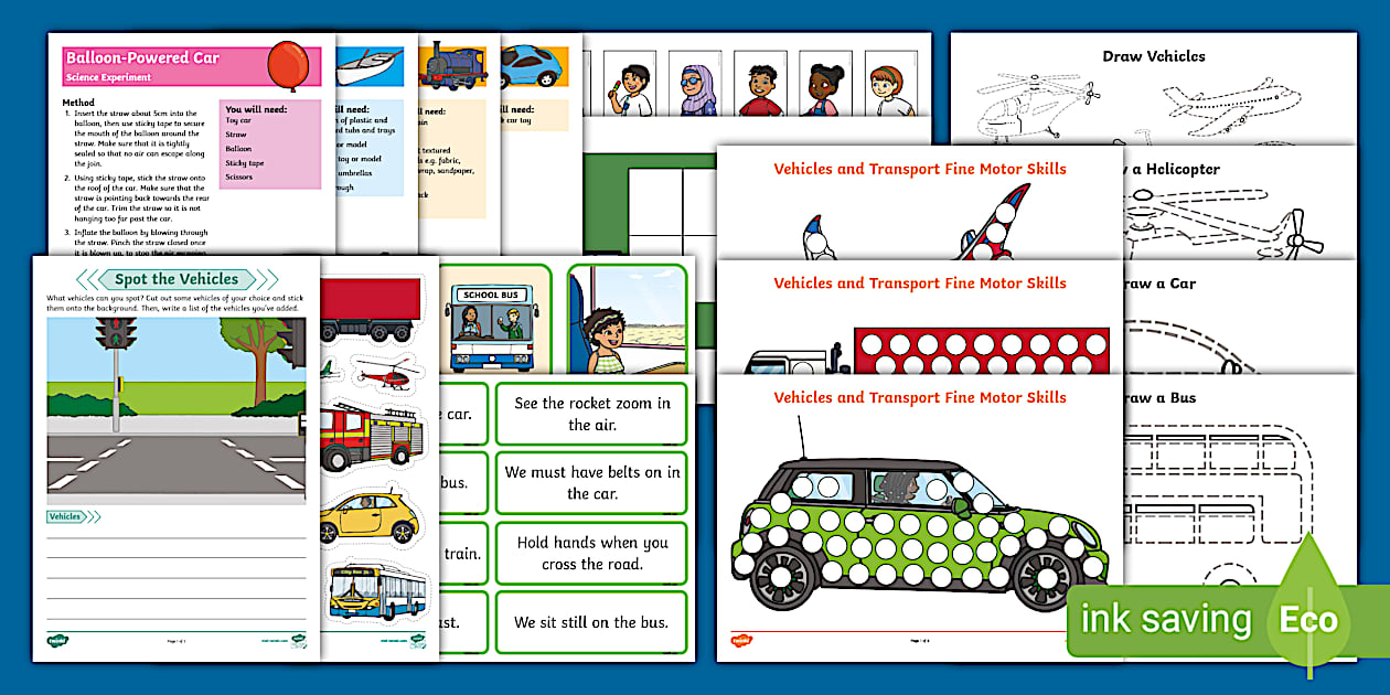 EYFS Vehicles and Transport Resource Pack (Ages 3-5)