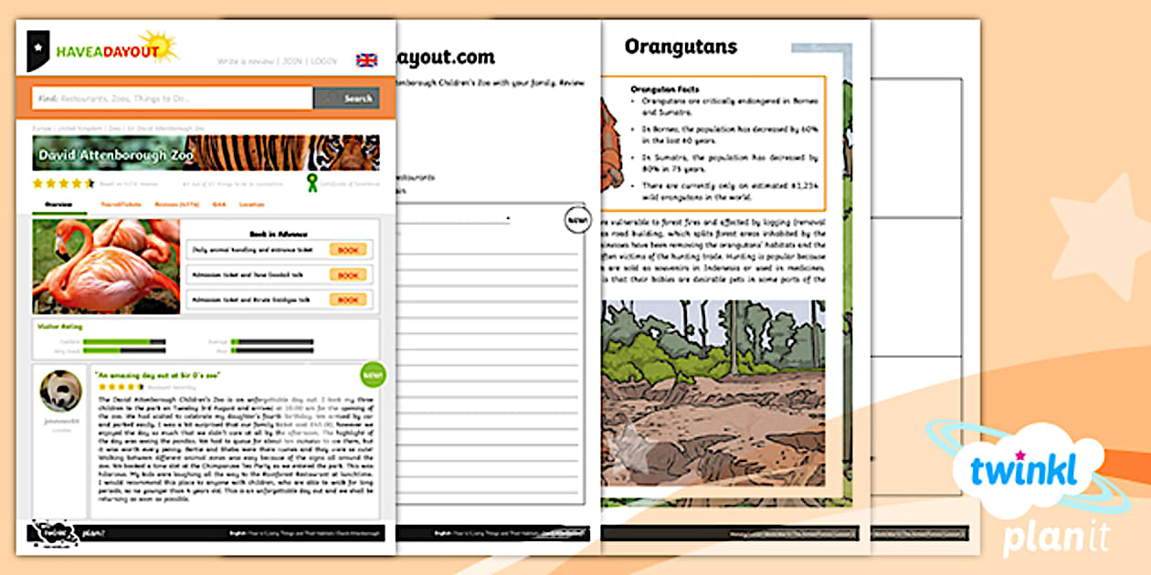PlanIt Y6 Living Things and Their Habitats: Sir David Attenborough Home