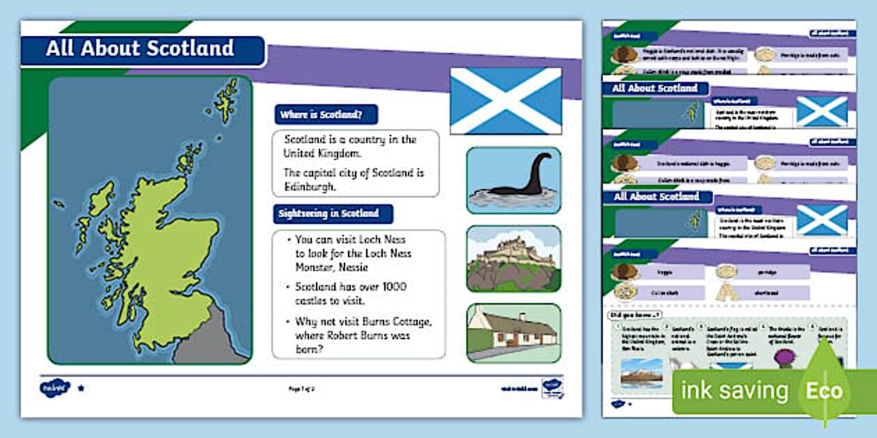 Reading Comprehension All About Scotland | Twinkl - Twinkl