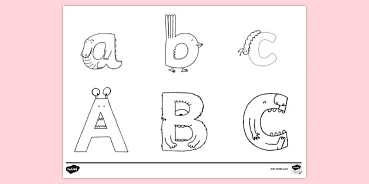 ABC Pages For Toddlers | Colouring Sheets - Twinkl