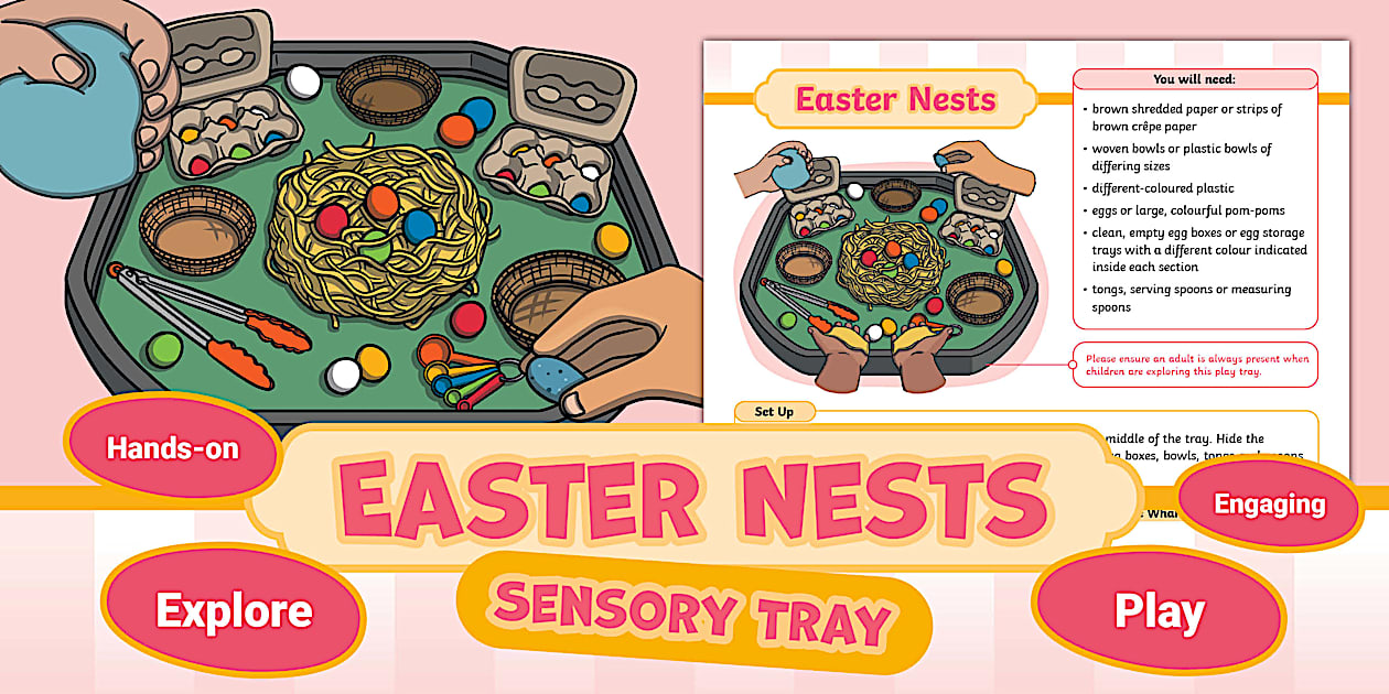 Easter Nest Messy Tray