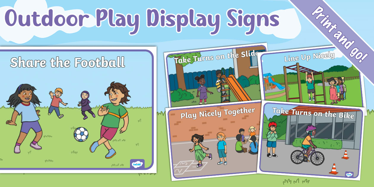 Printable Playground Signs for Schools | Twinkl | EYFS