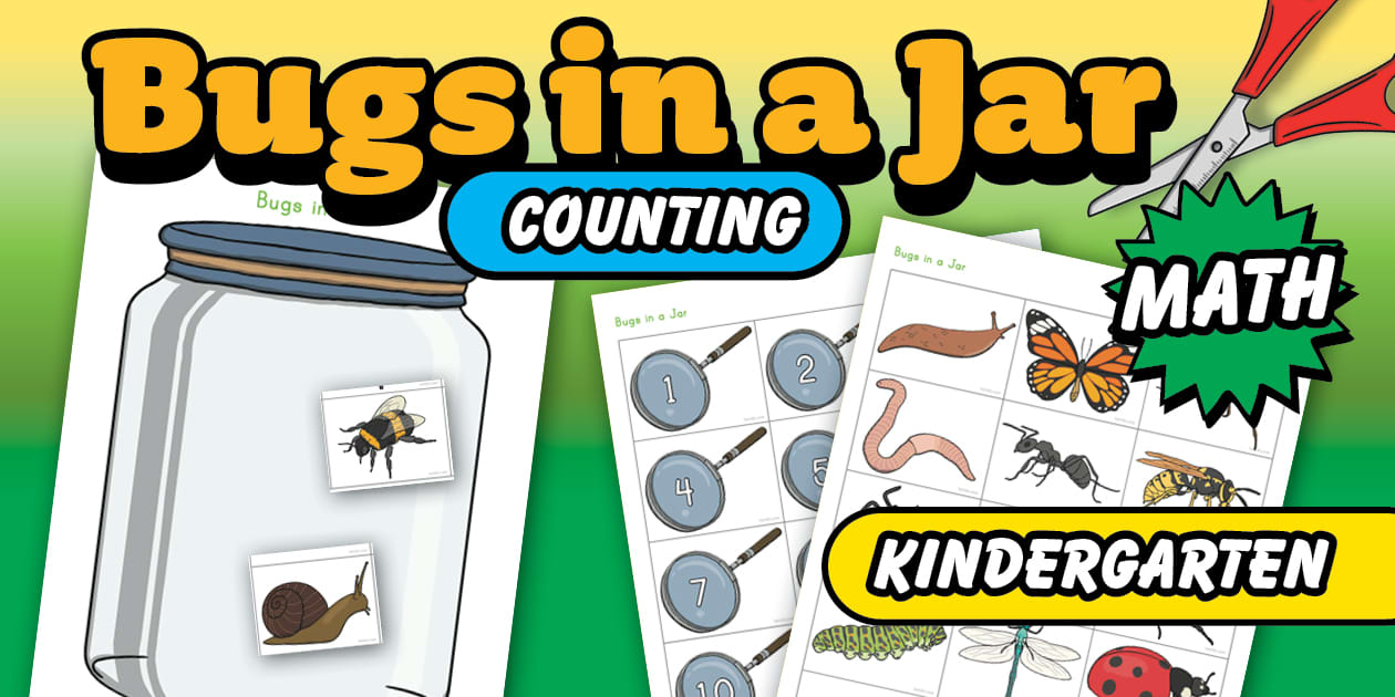 Bugs in a Jar Counting Activity - Twinkl