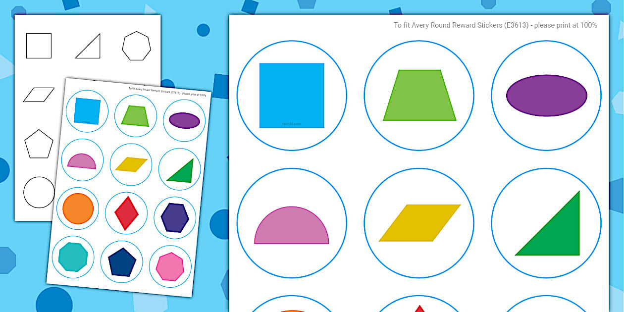 Shape Matching Sticker Activity (Teacher-Made) - Twinkl