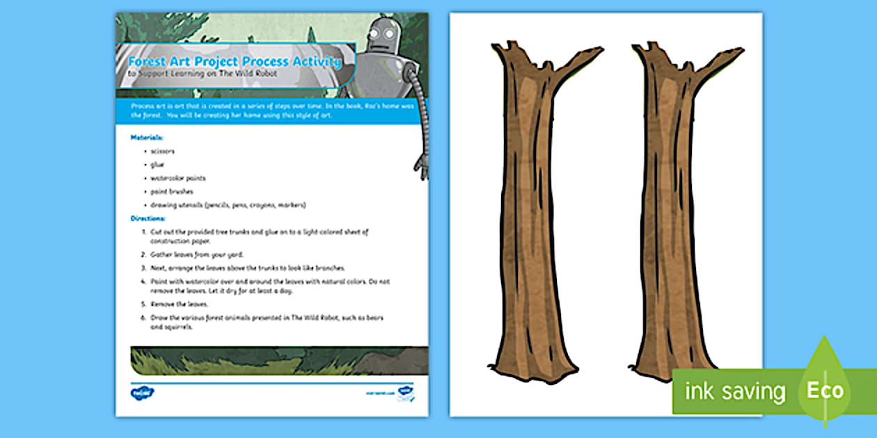 Forest Art Project Process Activity to Support Learning on The Wild Robot