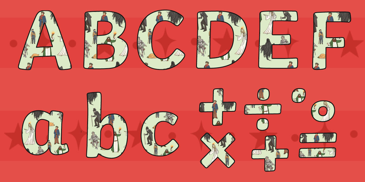A Christmas Carol Display Lettering Numbers Symbols - Twinkl