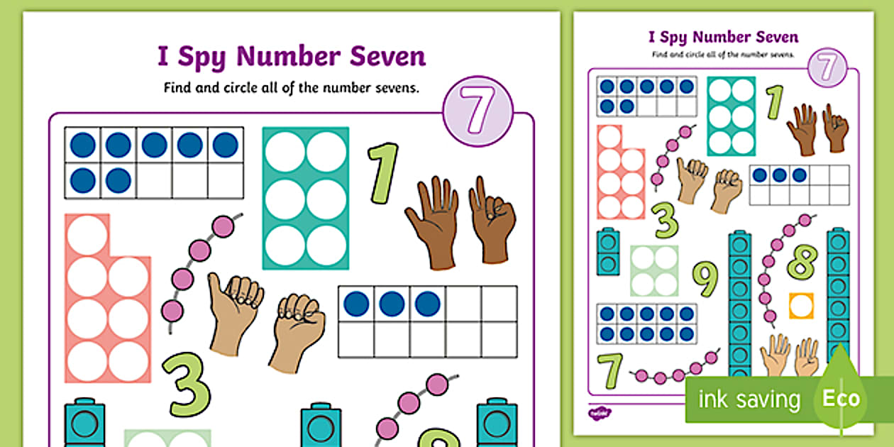 I Spy Number 7 (teacher made) - Twinkl