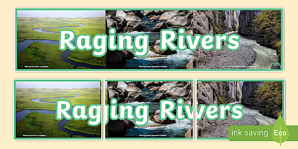 Raging Rivers Display Banner (teacher made) - Twinkl