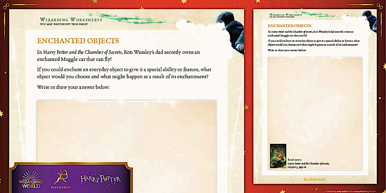 FREE! - Harry Potter: Enchanted Objects Worksheet [7-11]