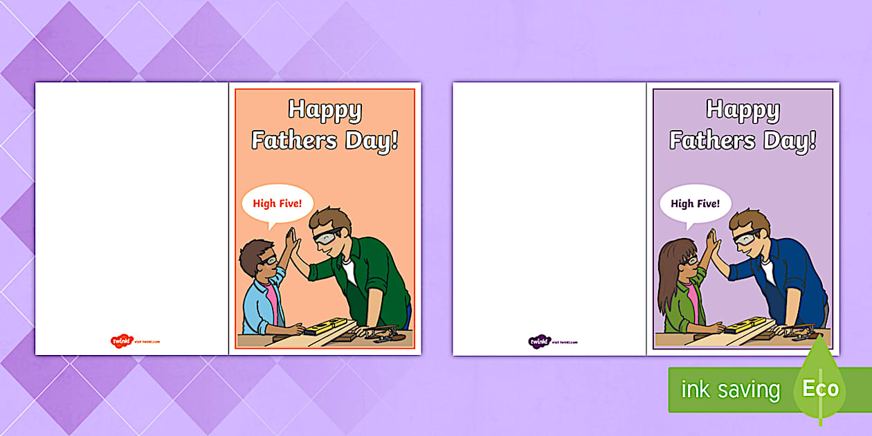 Father's Day Gift Card Templates | High Five for Dad | F-2