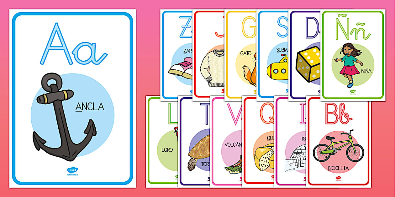 Pósters: El abecedario con palabras (professor feito)