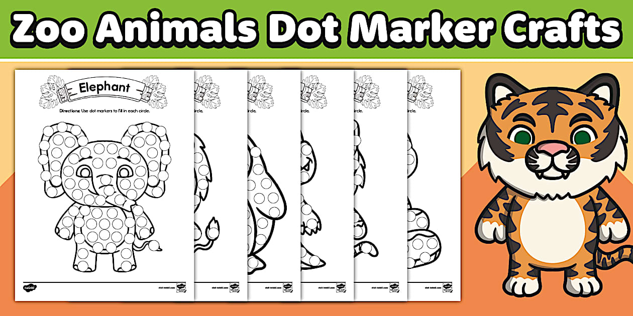 Zoo Animals Dot Marker Crafts