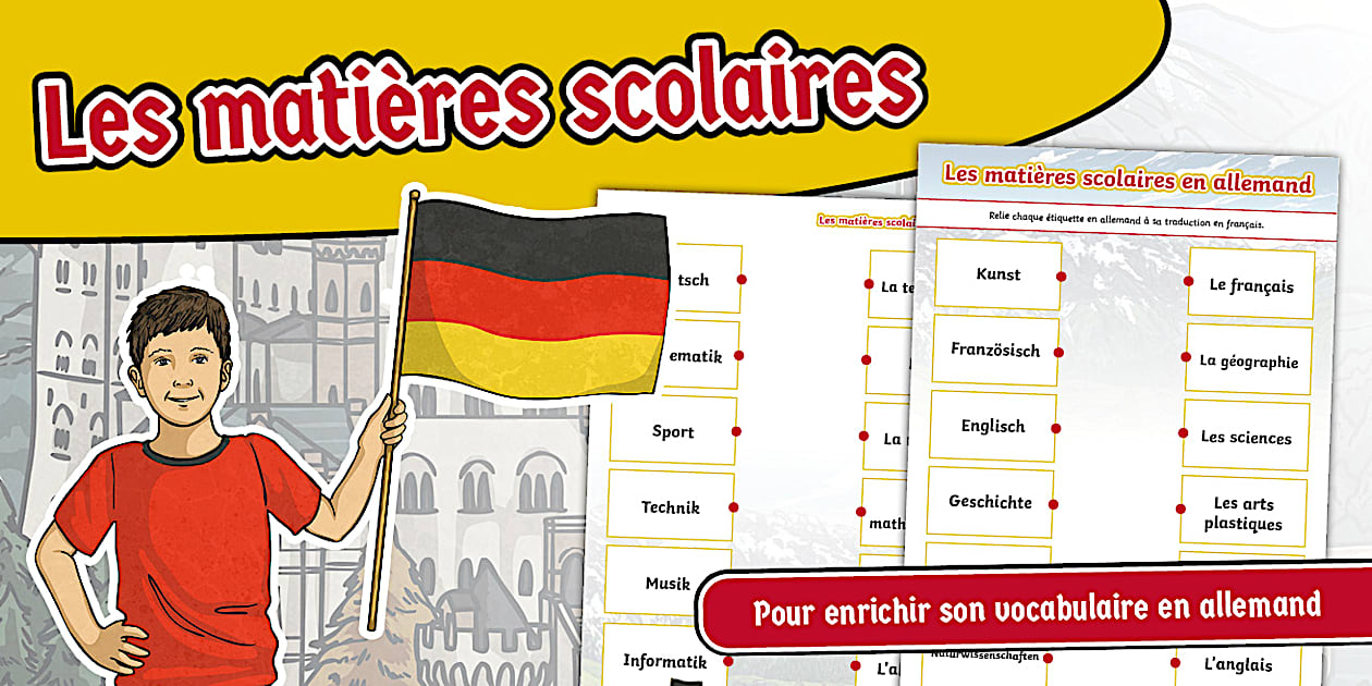 Activité de paires : Les matières scolaires - Allemand LV