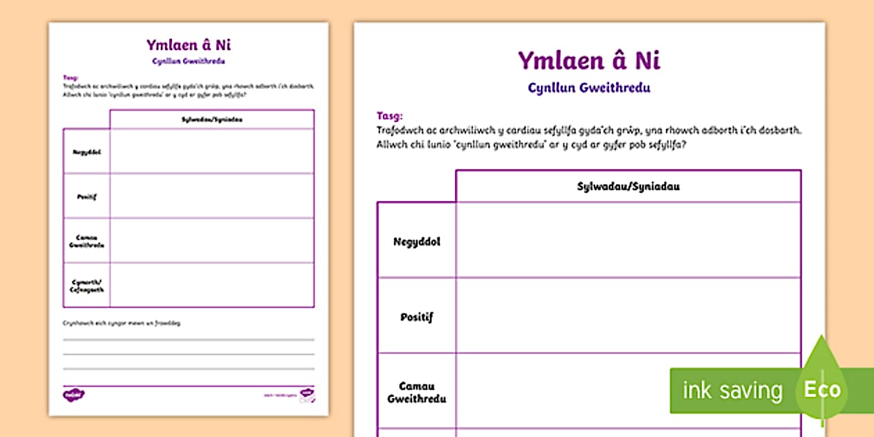 Cynllun Gweithredu Ymlaen â Ni (teacher made) - Twinkl