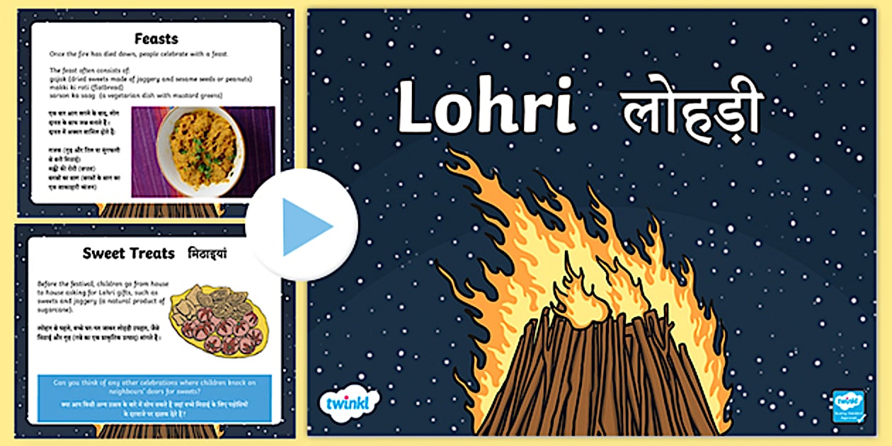 Lohri PowerPoint (English / Hindi) (teacher made) - Twinkl