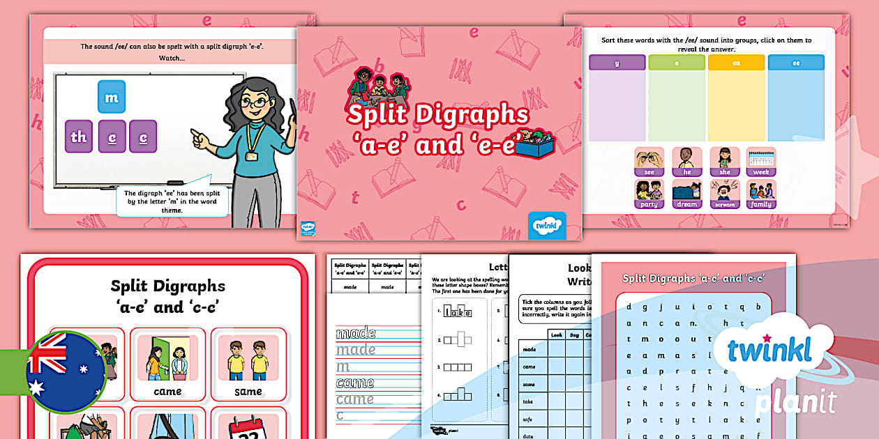 Year 2 Spelling: Split Digraphs Lesson 2 (teacher made)
