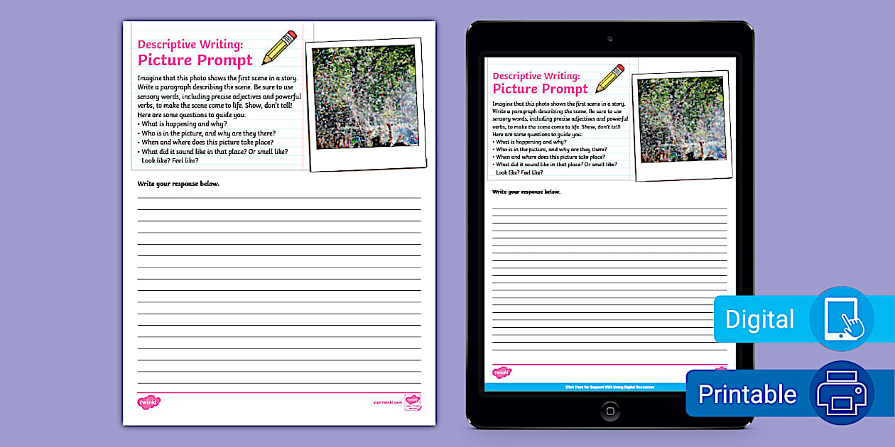 Seventh Grade Descriptive Writing Picture Prompt: Confetti