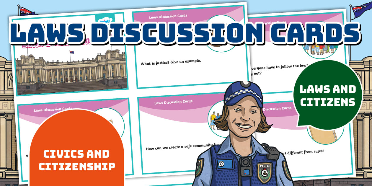 Laws Discussion Cards for Civics and Citizenship classes