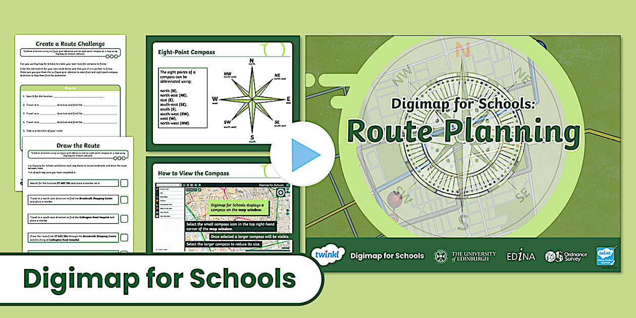 FREE! - KS2 Digital Mapping using Digimap for Schools:Route Planning