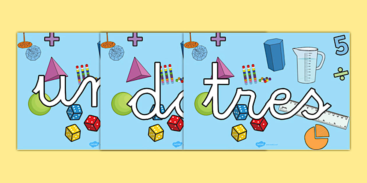 Pósters de exposición de números de 0 a 20 - números