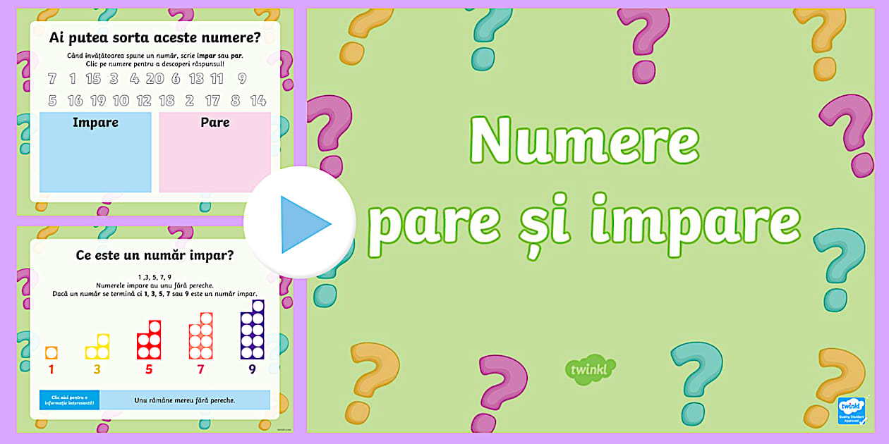 Numere Pare - Impare | Resurse didactice Twinkl România