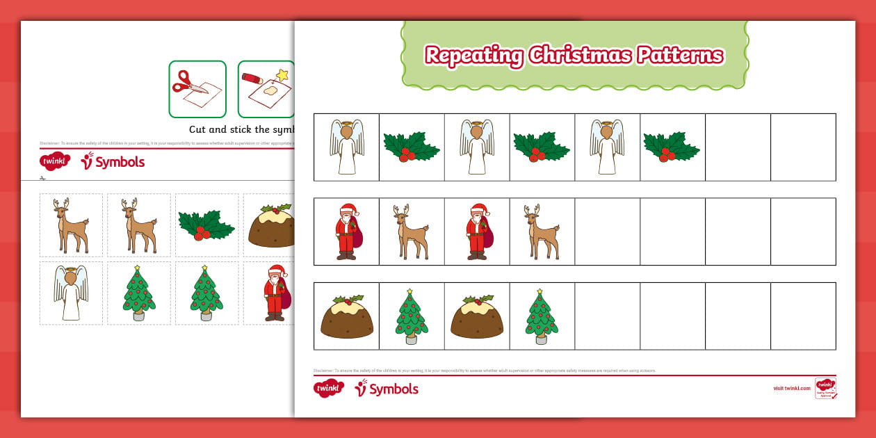 Twinkl Symbols: Repeating Christmas Patterns (teacher made)