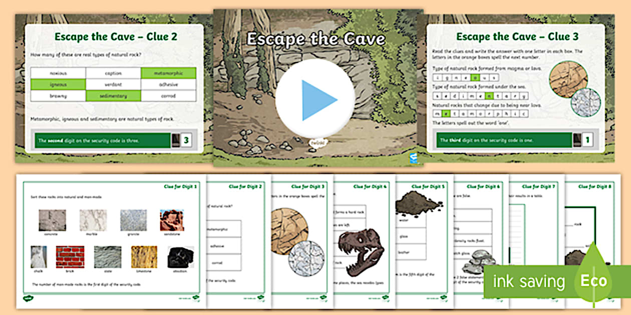 Year 3 Rocks Escape the Room Game (teacher made) - Twinkl