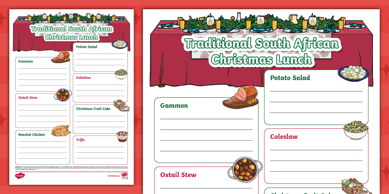 Gr2 Special Days Traditional SA Christmas Lunch Fact File Temp