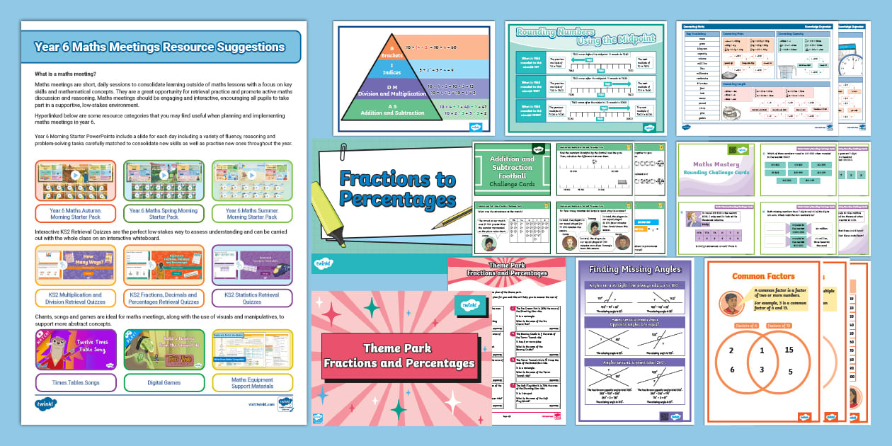 Year 6 Maths Meeting Resource Pack (teacher made) - Twinkl