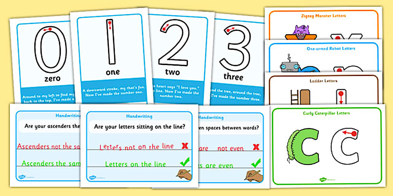 KS1 Handwriting Display Pack (teacher made) - Twinkl