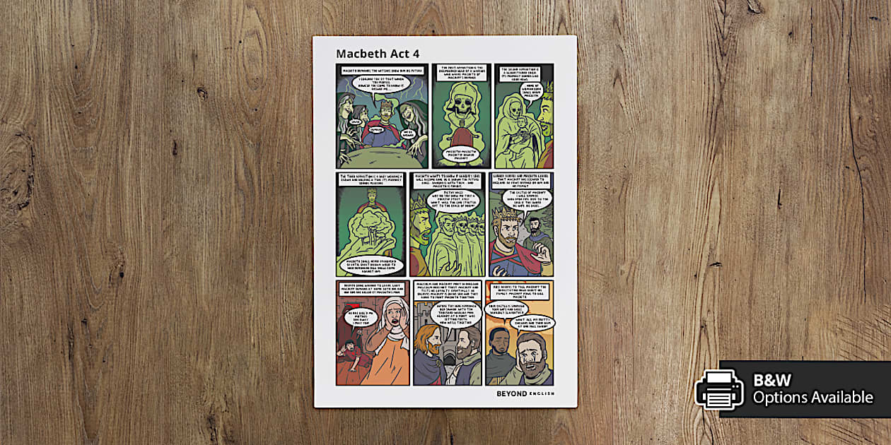 Macbeth Comic Strip Act 4 | GCSE English | Beyond English