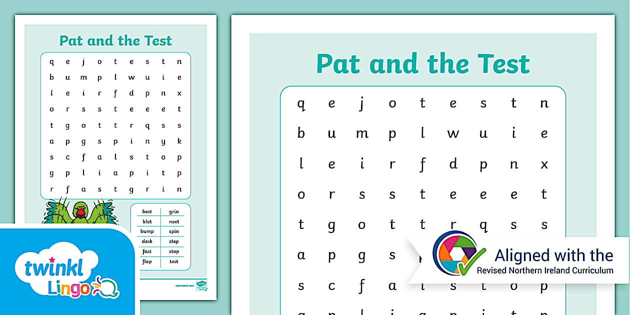 Pat and the Test Word Search (teacher made) - Twinkl