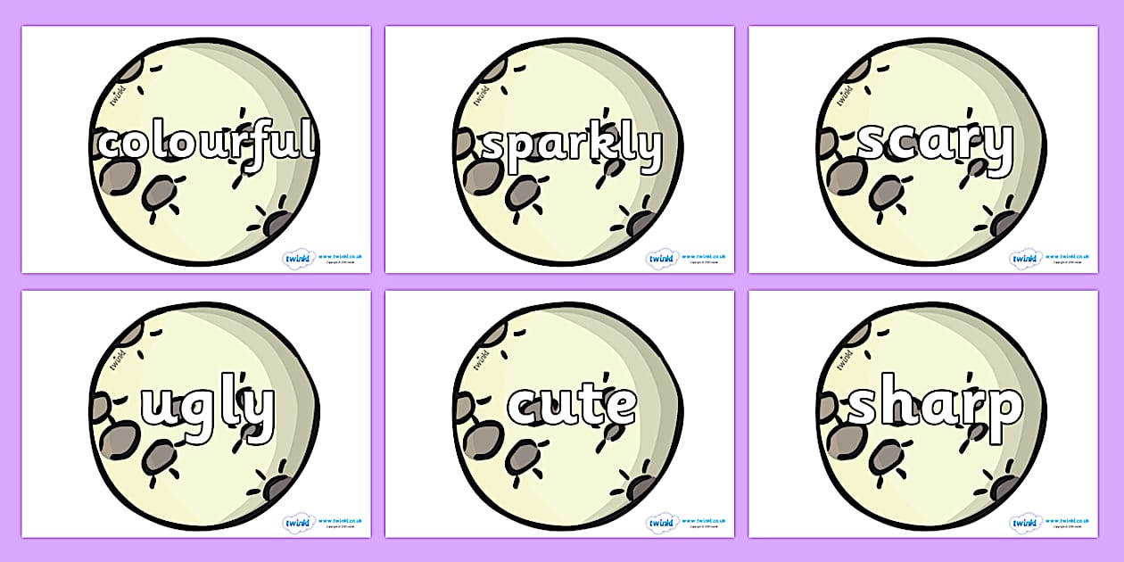 Wow Words on The Moon (teacher made) - Twinkl