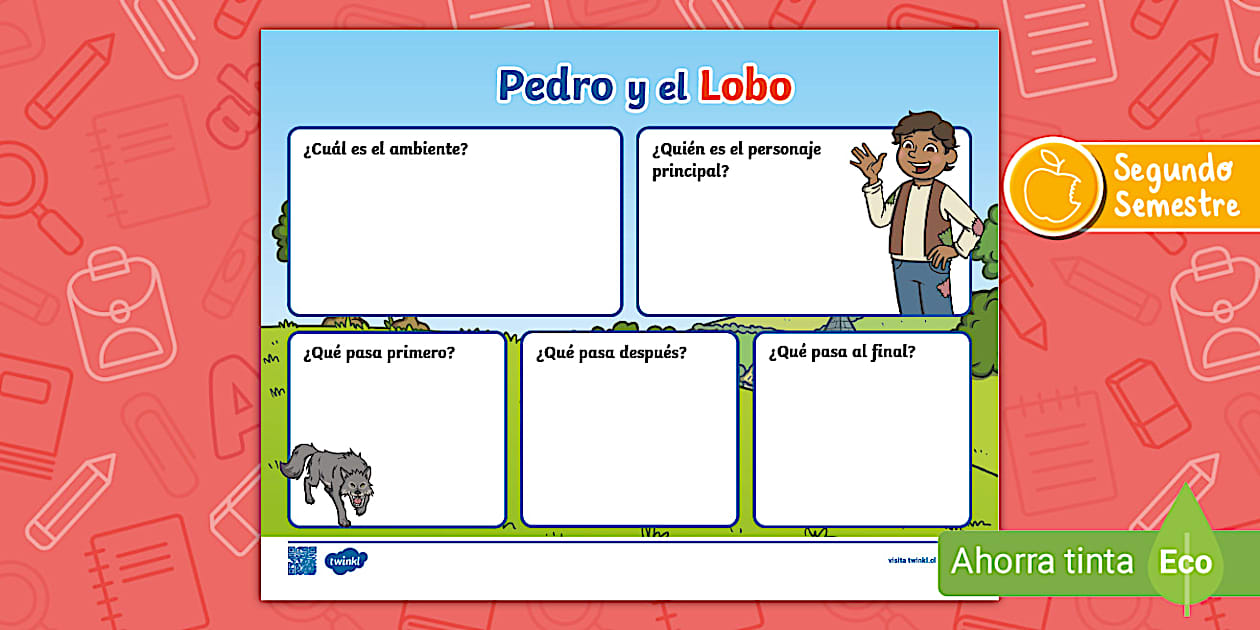 Guía de Trabajo Pedro y el Lobo Resumen de la Fábula