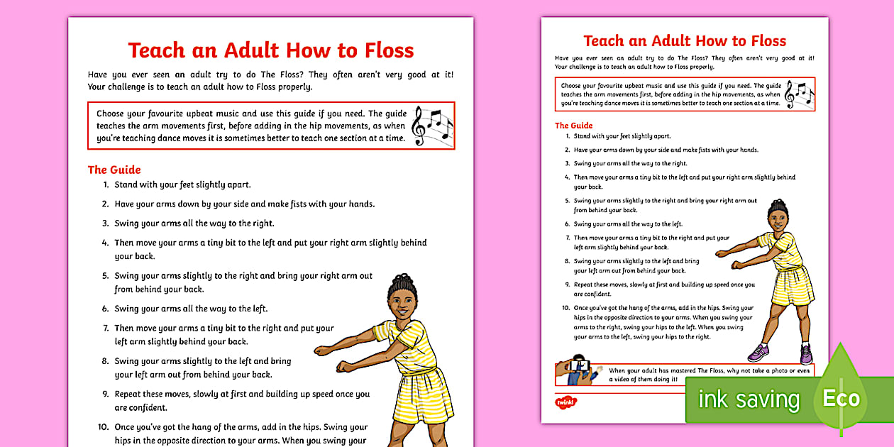 Teach an Adult How to Floss Activity (teacher made) - Twinkl