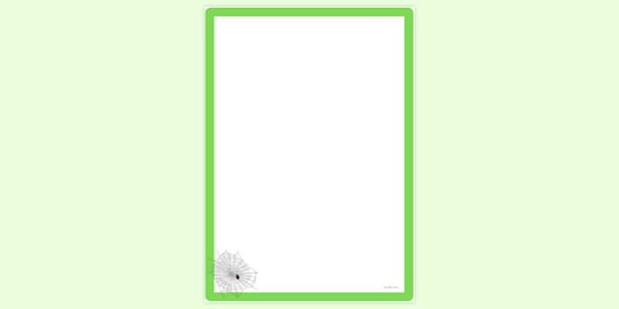 Spider Web Page Border | Page Borders | Twinkl - Twinkl