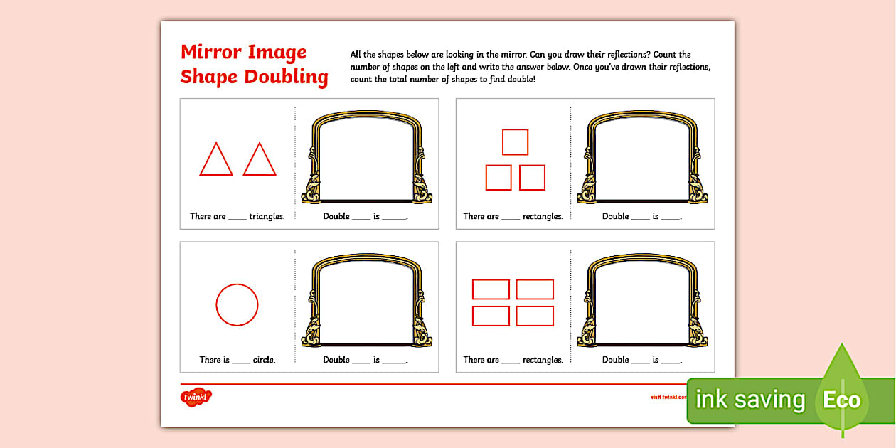 👉 Mirror Image Shape Doubling Activity | EYFS and KS1 Maths