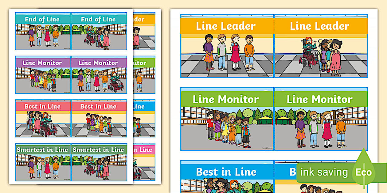 Editable Lining Up Lanyards (teacher made) - Twinkl