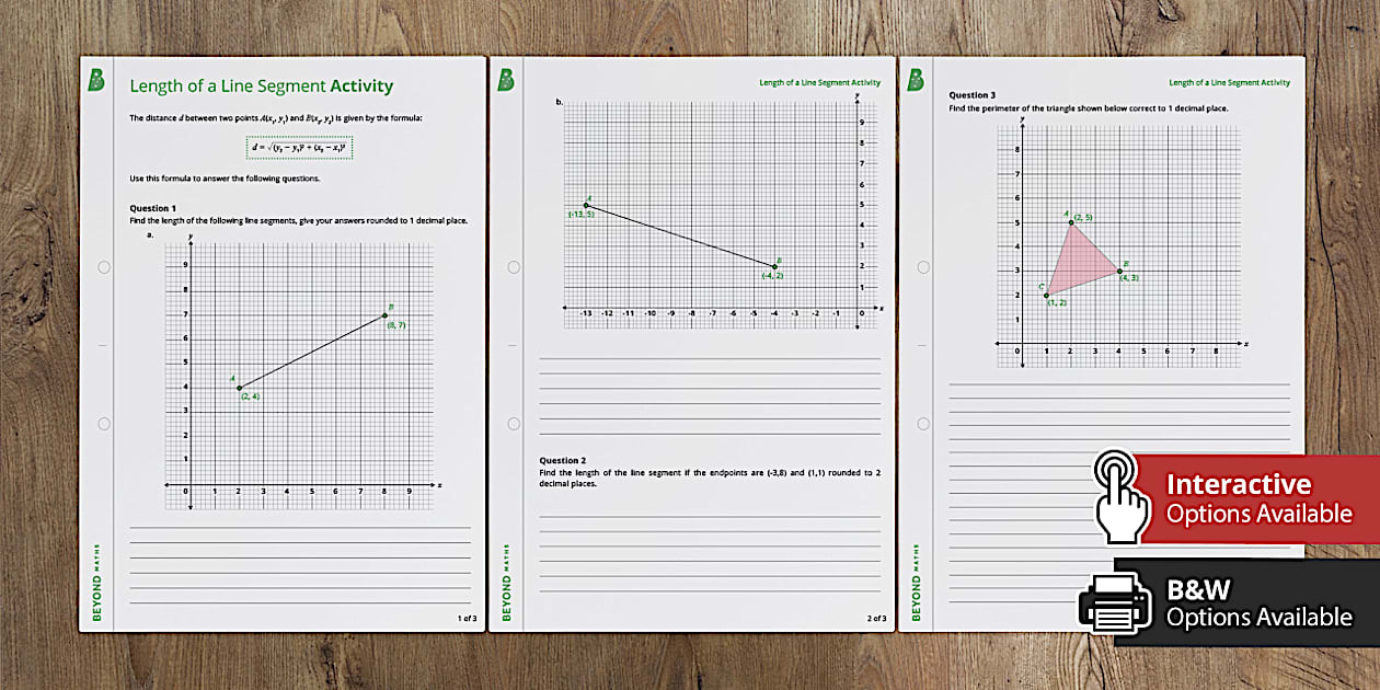 Length of a Line Segment Activity (teacher made) - Twinkl