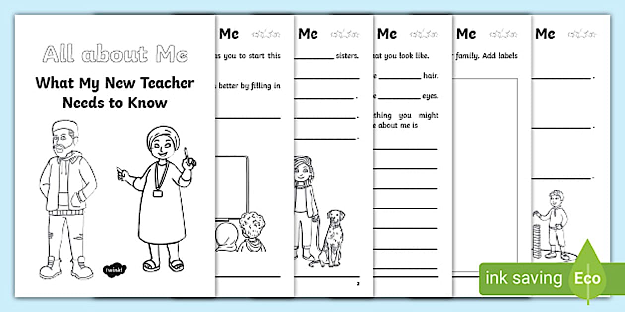 Editable All About Me Booklet (teacher made) - Twinkl