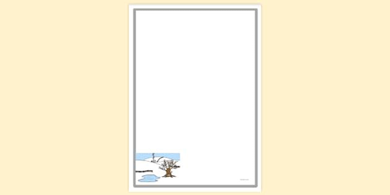 Winter Scene Page Border | Page Border Resources | Twinkl