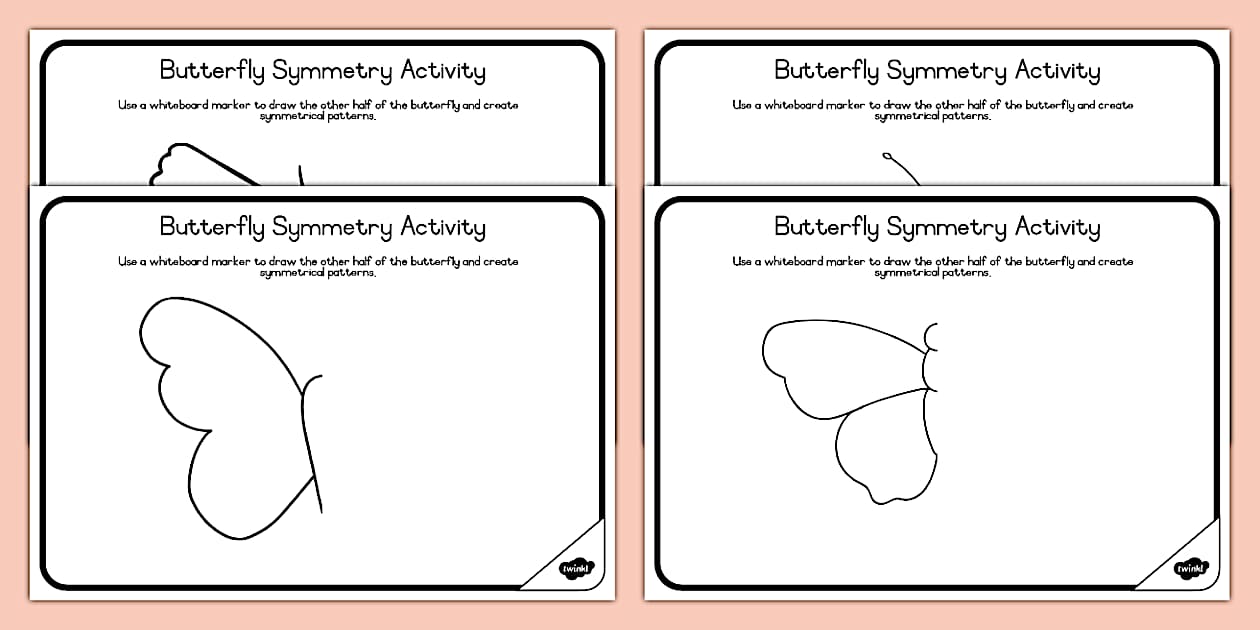 Grade 1: Butterfly Symmetry Activity Mats (teacher made)