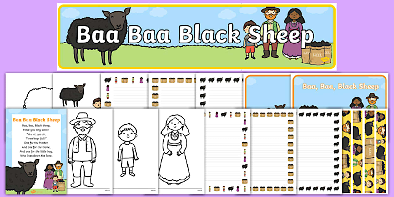 Baa Baa Black Sheep Resource Pack (Hecho por educadores)