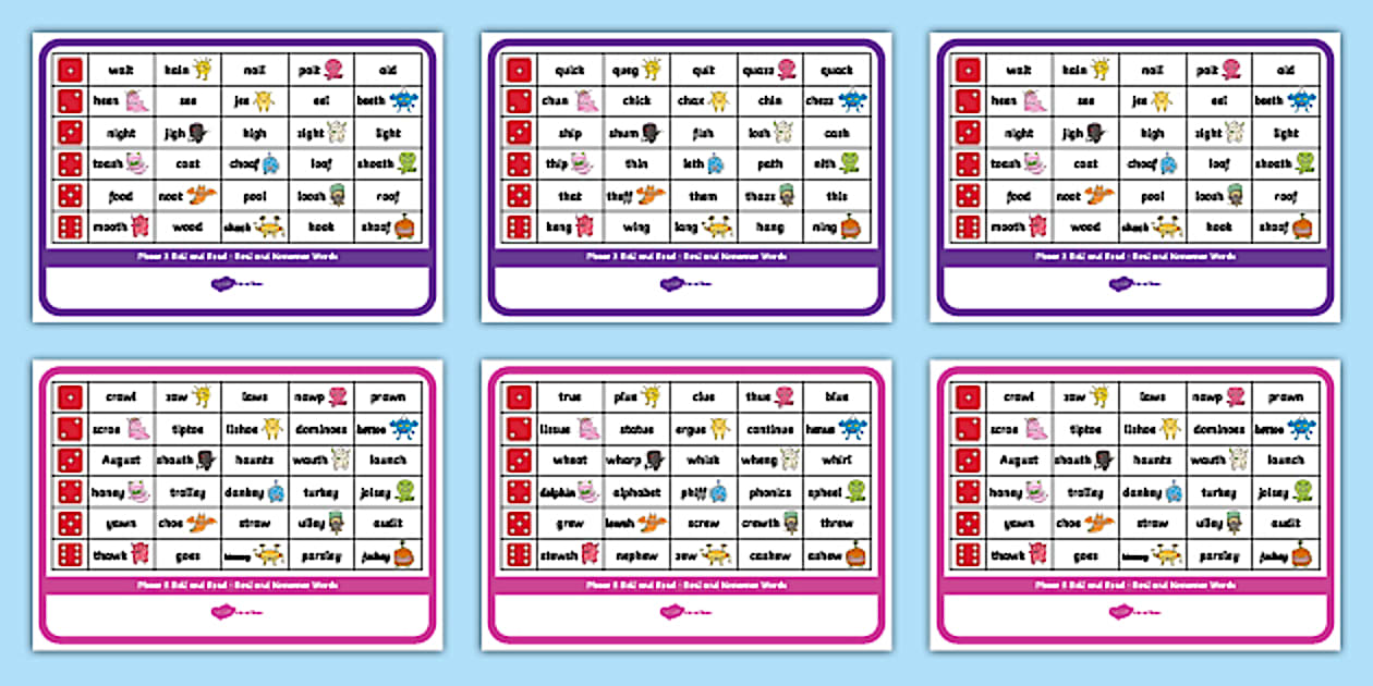 Phase 3 and Phase 5 Mixed Real & Nonsense Roll and Read Mat Pack