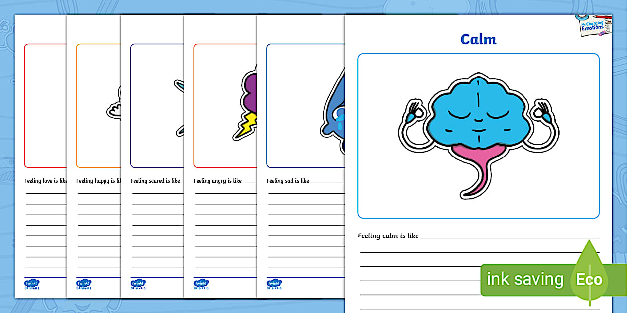 My Changing Emotions - Describing Emotions Worksheet