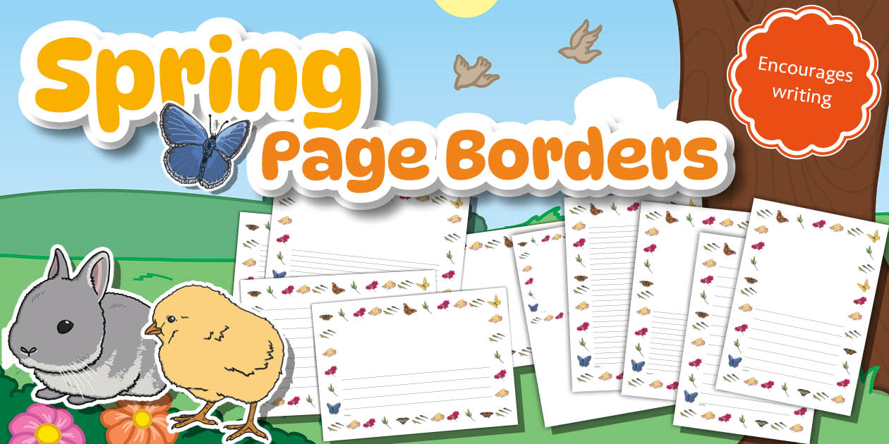 Spring Border Writing Sheets - Primary Teaching Resources