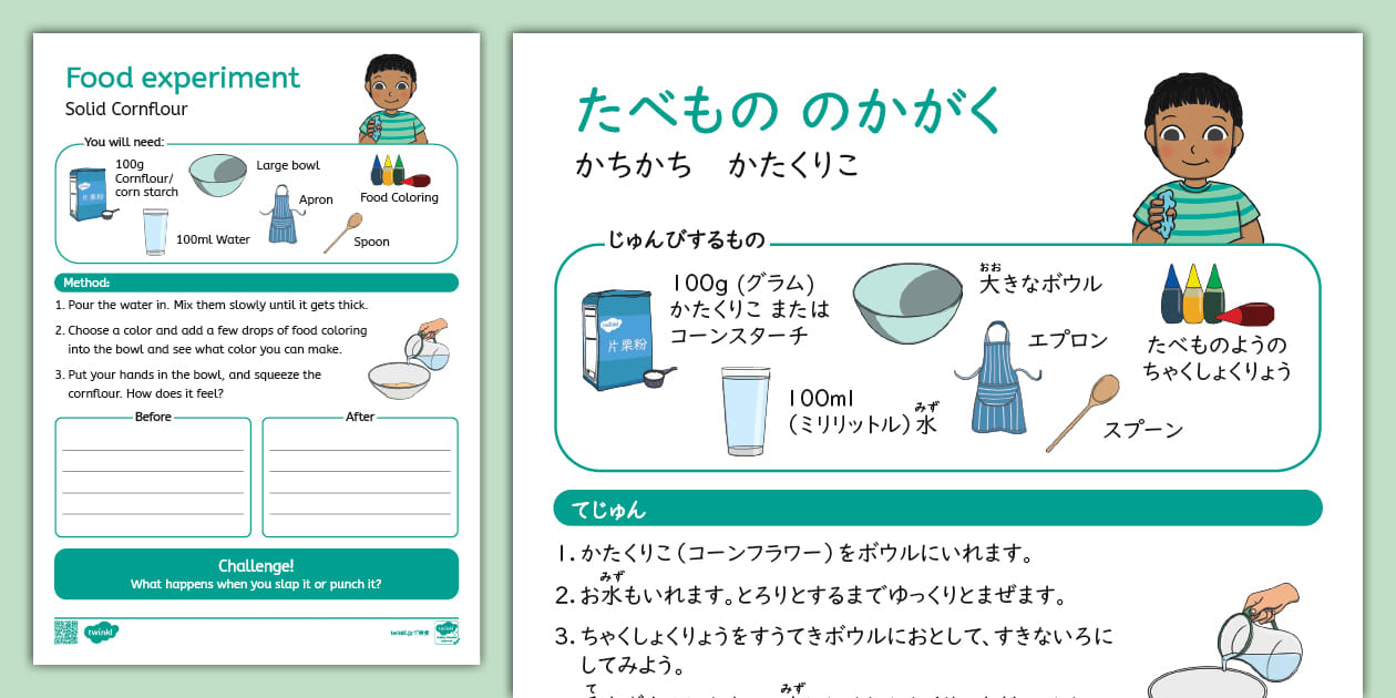 身近にある材料から科学の実験を行い、物質の不思議について観察する