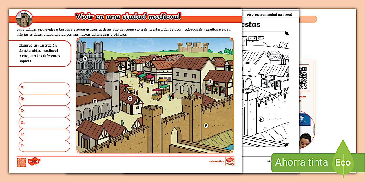 Ficha de actividad: La vida en una ciudad cristiana medieval