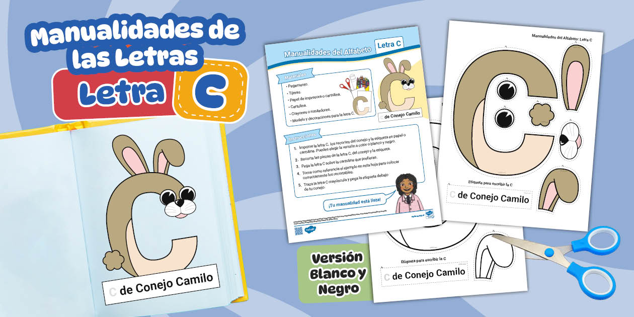 Manualidad Letra C Mayúscula | Actividad de Motricidad Fina