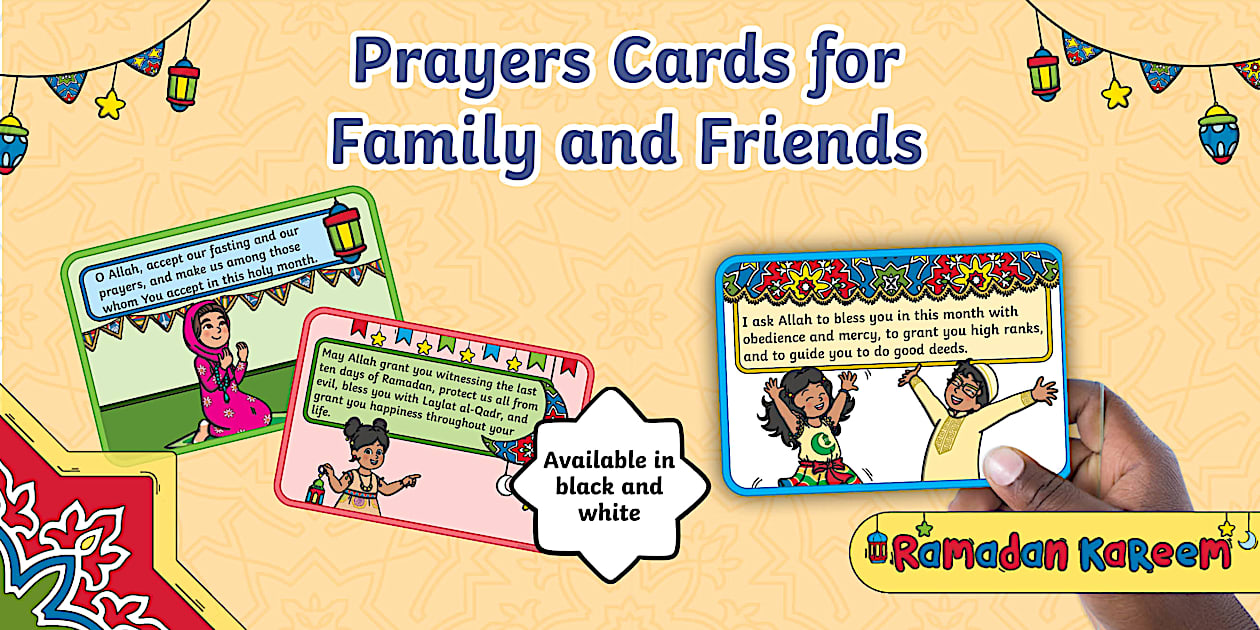 Editable Prayers Cards for Family and Friends